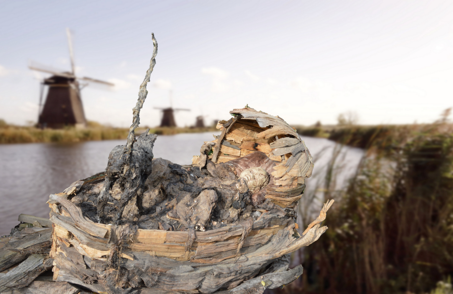 Werelderfgoed Kinderdijk | Feestelijke versiering van het beeld 'Het ...